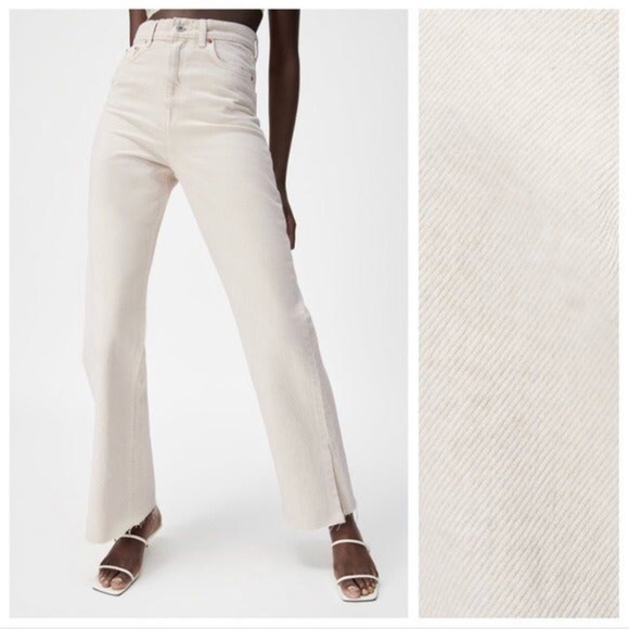 Zara | Jeans | Zara Jeans 9s Full Length Split Slim Flare High Rise ...